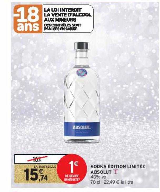 Promo Vodka édition Limitée Absolut chez Intermarché Express ...