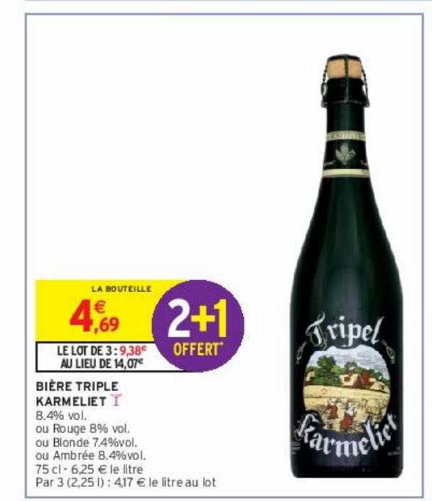 Promo Bière Triple Karmeliet chez Intermarché Hyper - iCatalogue.fr