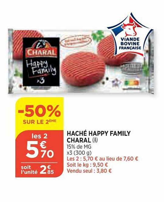 Promo Haché Happy Family Charal chez Bi1 - iCatalogue.fr