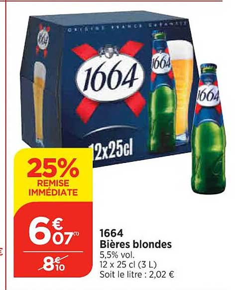 Promo 1664 Bières Blondes chez Maximarché - iCatalogue.fr