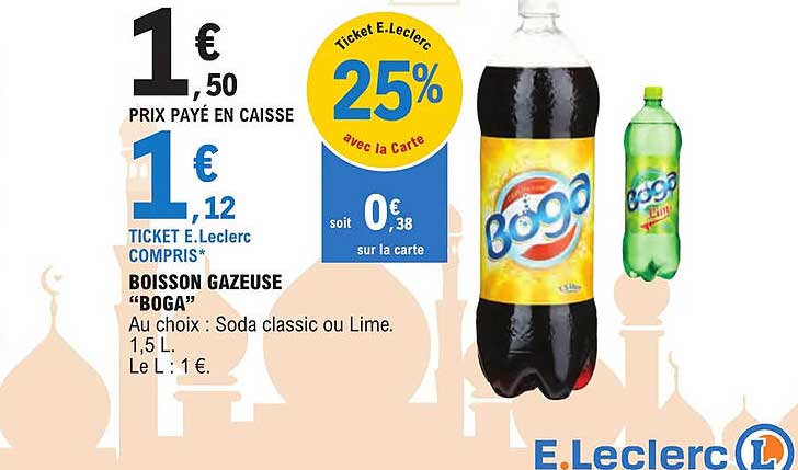 Promo Boisson Gazeuse "boga" chez E.Leclerc - iCatalogue.fr