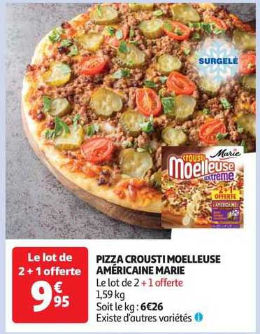 Promo Pizza Crousti Moelleuse Américaine Marie chez Auchan - iCatalogue.fr