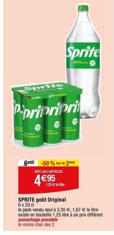 Promo Sprite Goût Original chez Migros France - iCatalogue.fr