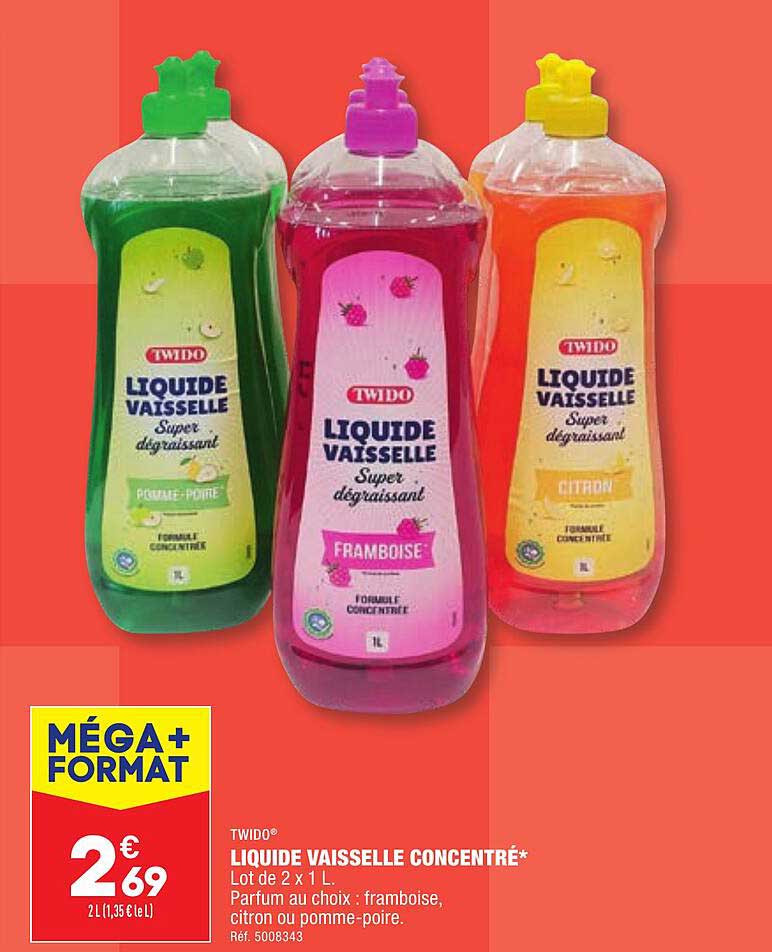 Promo Twido Liquide Vaisselle Concetré chez Aldi - iCatalogue.fr
