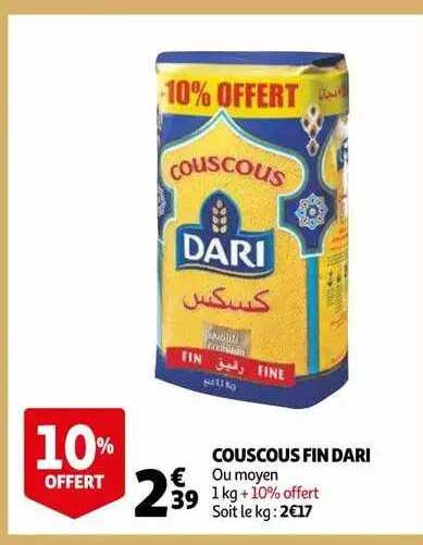 Promo Couscous Fin Dari chez Auchan - iCatalogue.fr