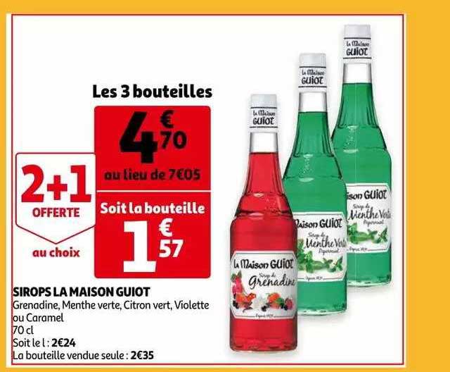 Promo Sirops La Maison Guiot chez Auchan - iCatalogue.fr