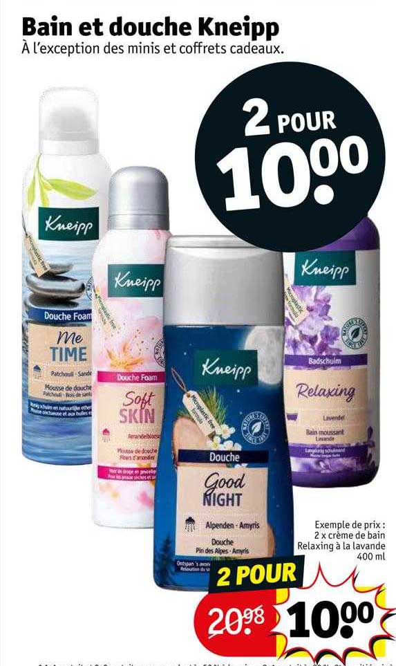 Promo Bain Et Douche Kneipp chez Kruidvat - iCatalogue.fr