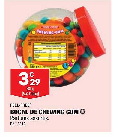 Promo Bocal De Chewing Gum Feel-free chez Aldi - iCatalogue.fr