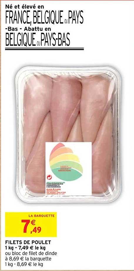 Promo Filets De Poulet chez Intermarché Contact - iCatalogue.fr