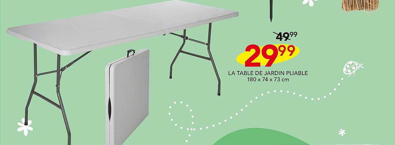 Promo La Table De Jardin Pliable chez Stokomani - iCatalogue.fr
