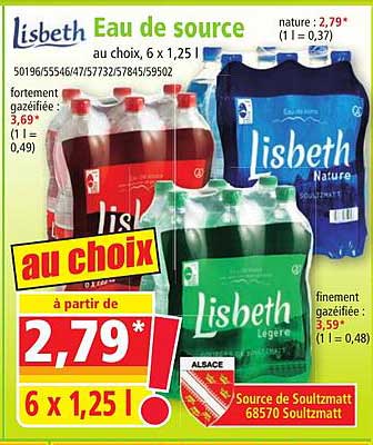 Promo Lisbeth Eau De Source chez Norma - iCatalogue.fr