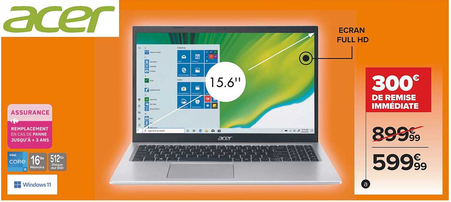 Promo Acer chez Carrefour - iCatalogue.fr