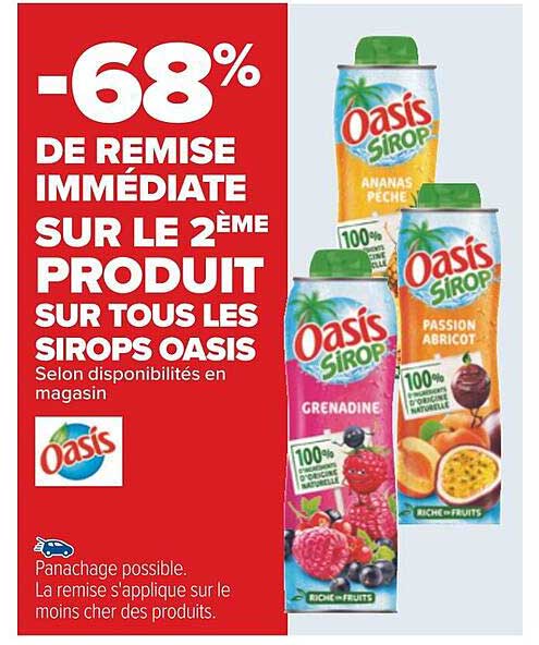 Offre Oasis Sirops chez Carrefour