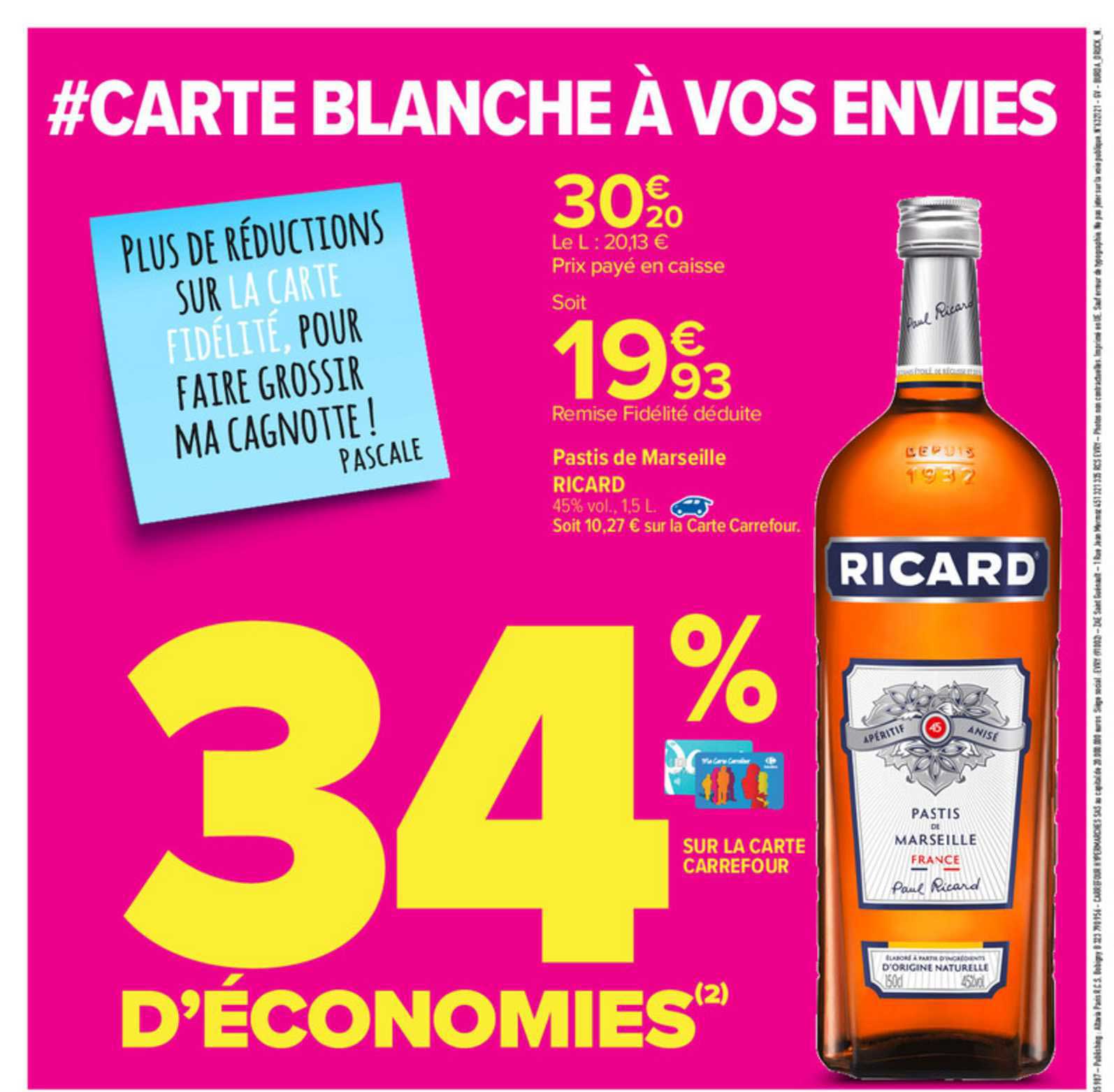 Promo Pastis De Marseille Ricard chez Carrefour - iCatalogue.fr