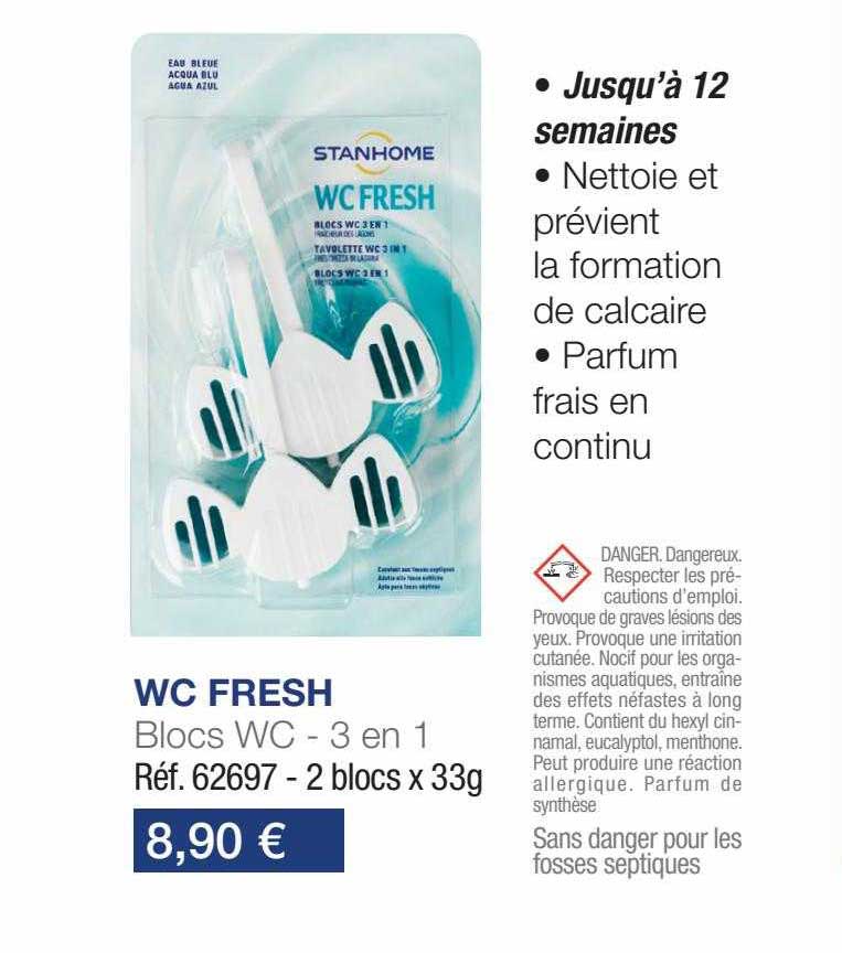 Promo Blocs Wc Fresh - 3 En 1 chez Stanhome - iCatalogue.fr