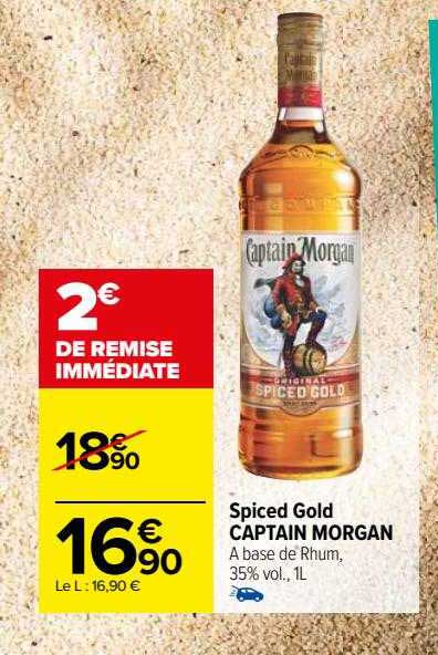 Promo Spiced Gold Captain Morgan chez Carrefour Market - iCatalogue.fr