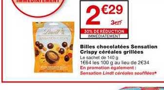 Promo Billes Chocolatées Sensation Crispy Céréales Grillées chez ...