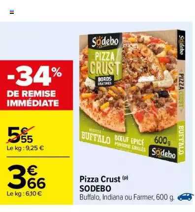 Promo Pizza Crust Sodebo chez Carrefour - iCatalogue.fr