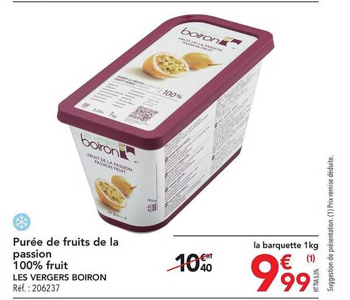 Promo Purée De Fruits De La Passion 100% Fruit Les Vergers Boiron chez ...