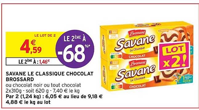 Promo Savane Le Classique Chocolat Brossard chez Intermarché Hyper ...