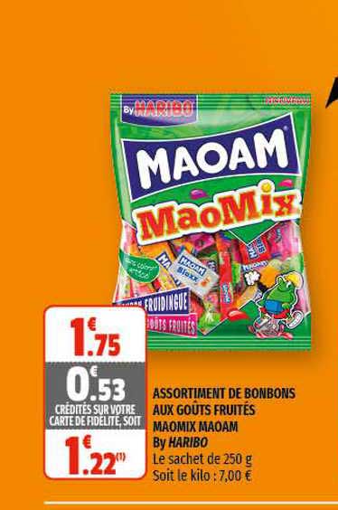 Offre Assortiment De Bonbons Maomixx Maoam "haribo" chez Coccimarket