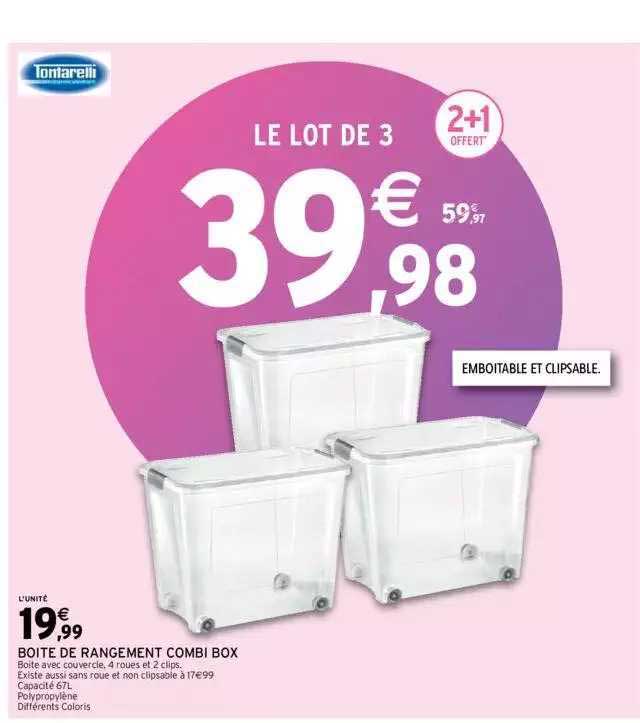 Promo Boîte De Rangement Combi Box chez Intermarché - iCatalogue.fr