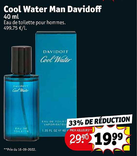 Offre Cool Water Man Davidoff chez Kruidvat