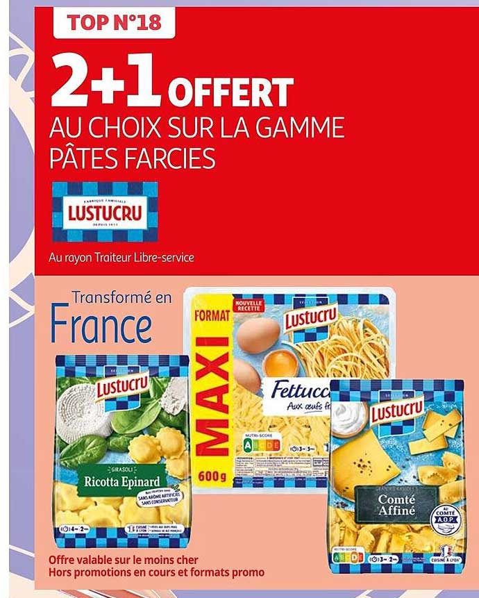 Promo La Gamme Pâtes Farcies Lustucru chez Auchan - iCatalogue.fr