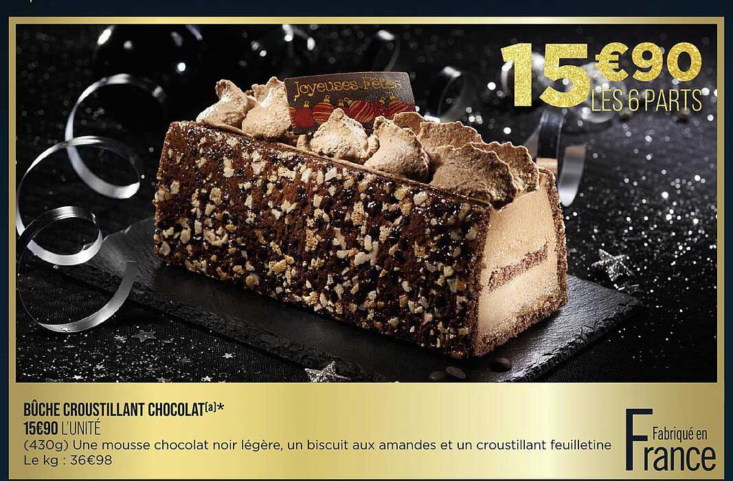 Promo Bûche Croustillant Chocolat chez Géant Casino - iCatalogue.fr