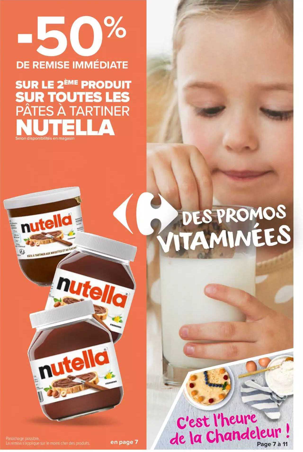 Promo Pâtes à Tartiner Nutella chez Carrefour Market - iCatalogue.fr