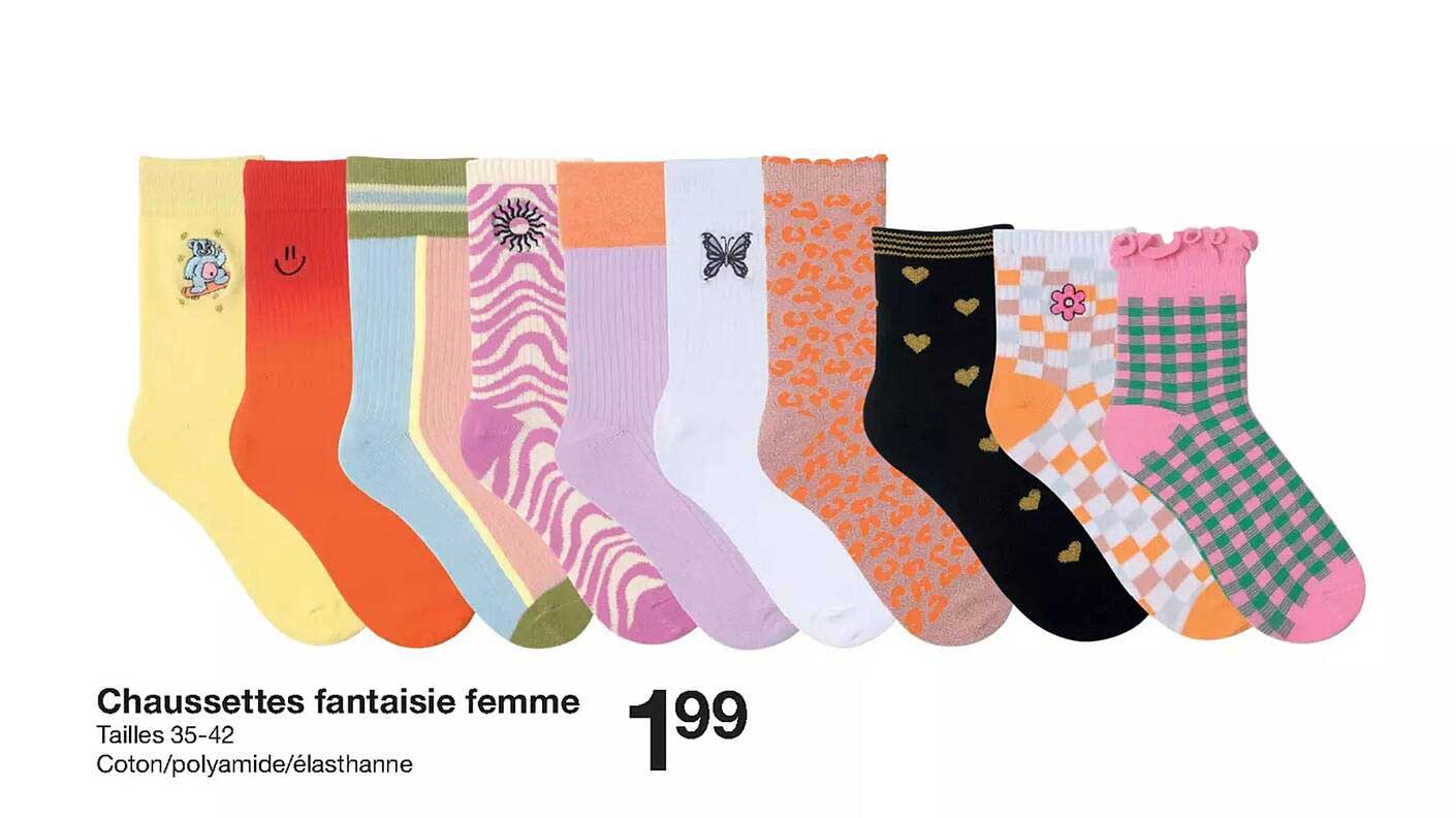 Promo Chaussettes Fantaisie Femme Chez Zeeman Icatalogue Fr