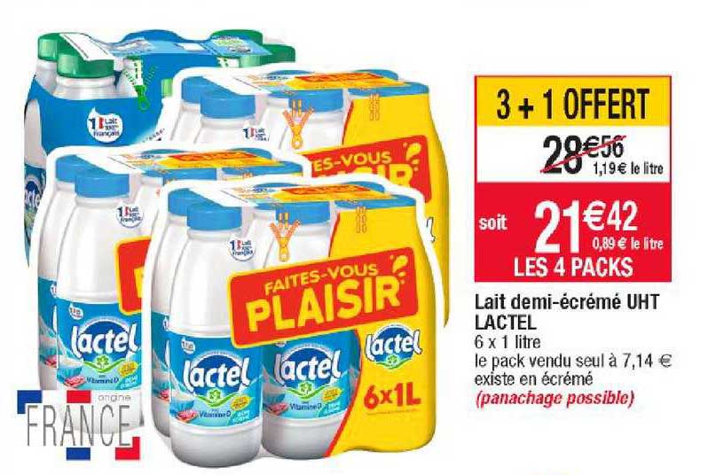 Promo Lait Demi-écrémé Uht Lactel chez Cora - iCatalogue.fr Promo Lait Demi-écrémé Uht Lactel chez Cora - iCatalogue.fr