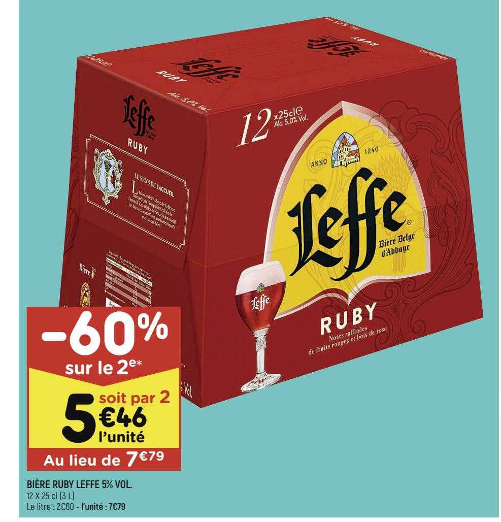 Promo Bière Ruby Leffe chez Leader Price - iCatalogue.fr