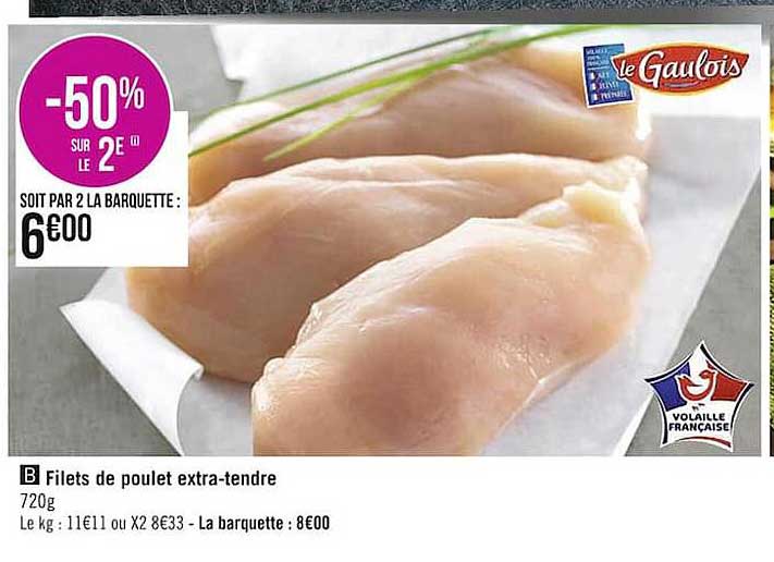 Promo Filets De Poulet Extra-tendre chez Casino Shop - iCatalogue.fr