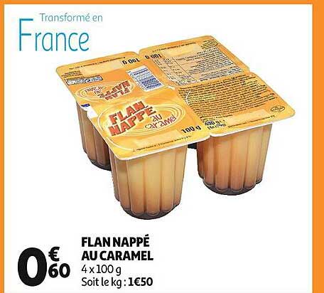Promo Flan Nappé Au Caramel chez Auchan - iCatalogue.fr