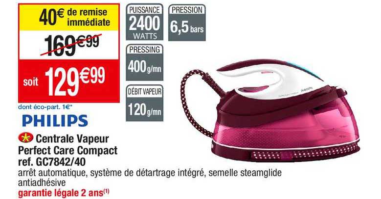 Promo Central Vaeur Perfect Care Compact Philips chez Cora - iCatalogue.fr