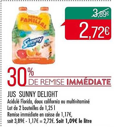 Promo Jus Sunny Delight chez Match - iCatalogue.fr
