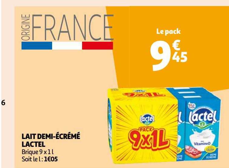 Promo Lait Fermenté Elben Lacteor Candia chez Auchan