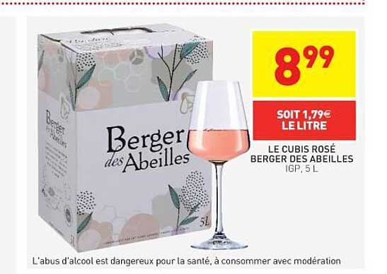 Promo Le Cubis Rosé Berger Des Abeilles chez Stokomani - iCatalogue.fr