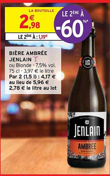 Promo Bière Ambrée Jenlain chez Intermarché Express - iCatalogue.fr