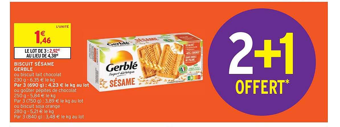 Promo Biscuit Sésame Berble chez Intermarché Hyper - iCatalogue.fr