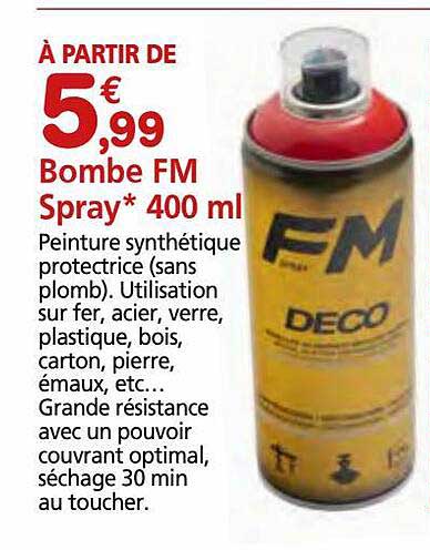 Promo Bombe Fm Spray 400ml chez Provence Outillage - iCatalogue.fr