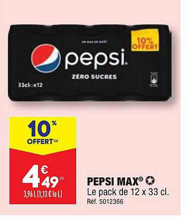 Promo Pepsi Max chez Aldi - iCatalogue.fr
