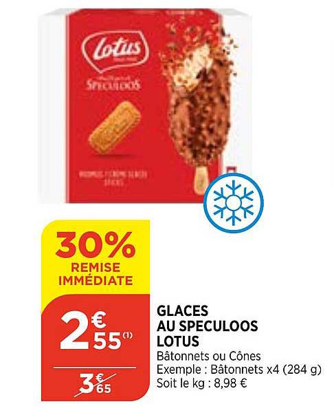 Promo Glaces Au Speculoos Lotus 30% De Remise Immédiate chez Atac ...