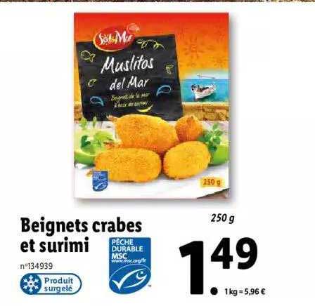 Promo Beignets Crabs Et Surimi chez Lidl - iCatalogue.fr