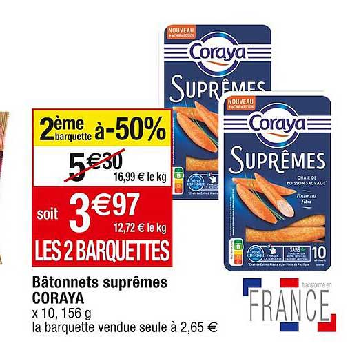 Promo Bâtonnets Suprêmes Coraya chez Cora - iCatalogue.fr