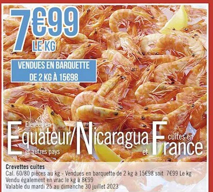Promo Crevettes Cuites chez Casino Supermarchés - iCatalogue.fr