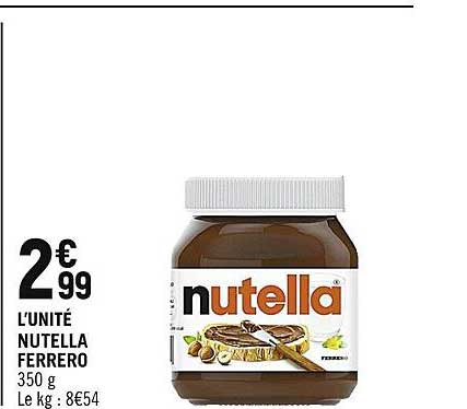 Promo Nutella Ferrero chez Spar - iCatalogue.fr