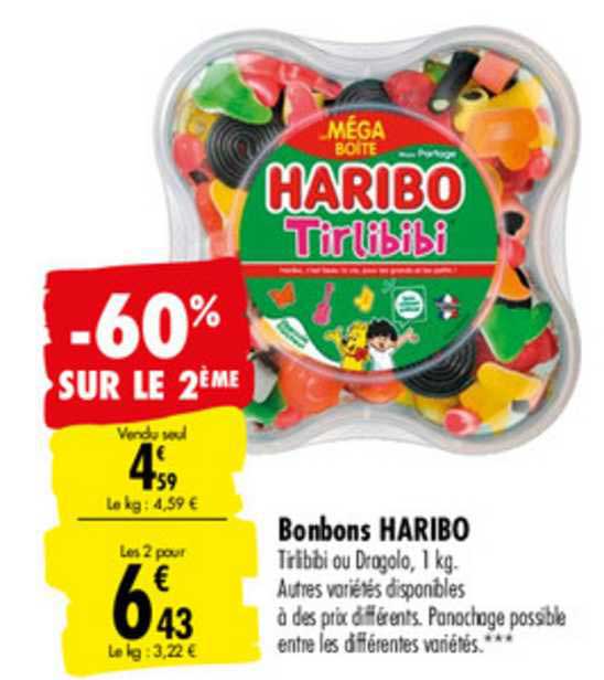 Promo Bonbons Haribo Tirlibibi Dragolo -60% Sur Le 2e chez Carrefour ...