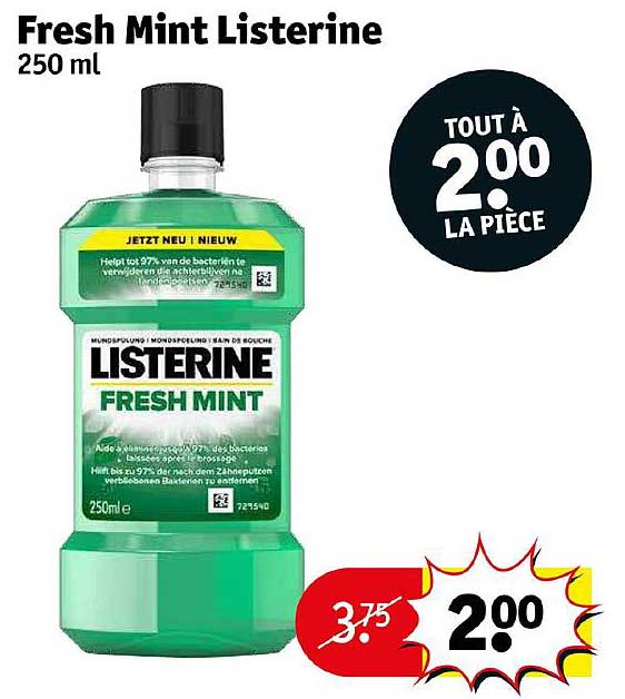 Promo Fresh Mint Listerine chez Kruidvat - iCatalogue.fr
